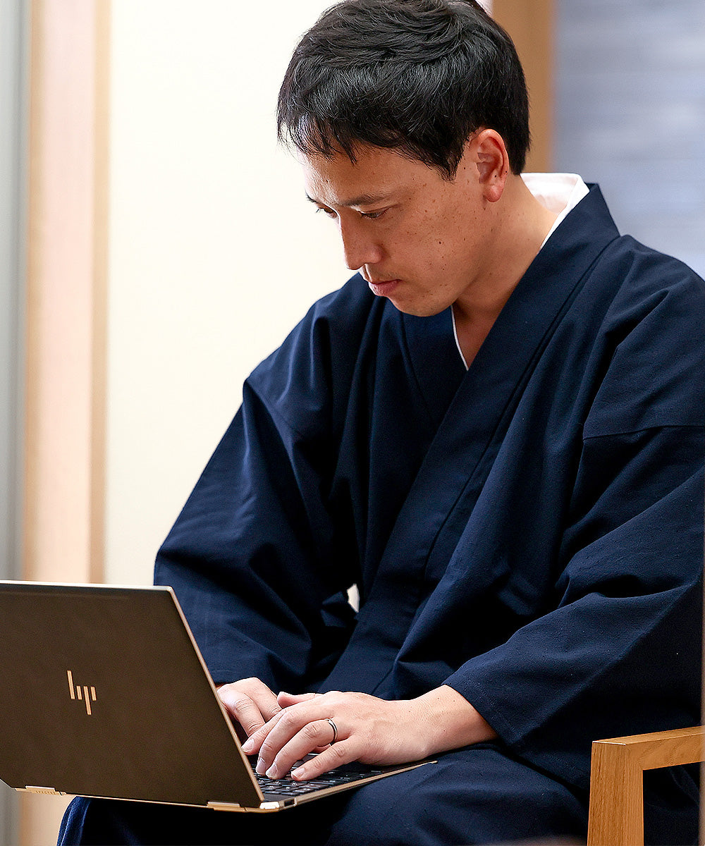 Cotton Suede-lined Samue – Warm Winter Japanese Samue in Cotton, Made ...