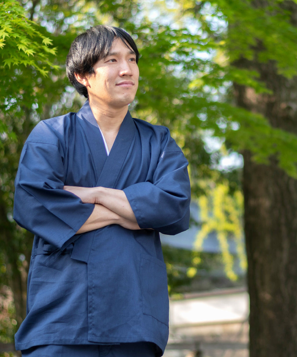 Tetron-Ramie Samue – Breathable Summer Japanese Samue in Ramie, Made in ...