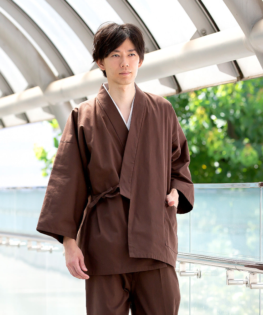Bushu Coffee-dyed Samue – Authentic Japanese Samue in Cotton, Made in ...