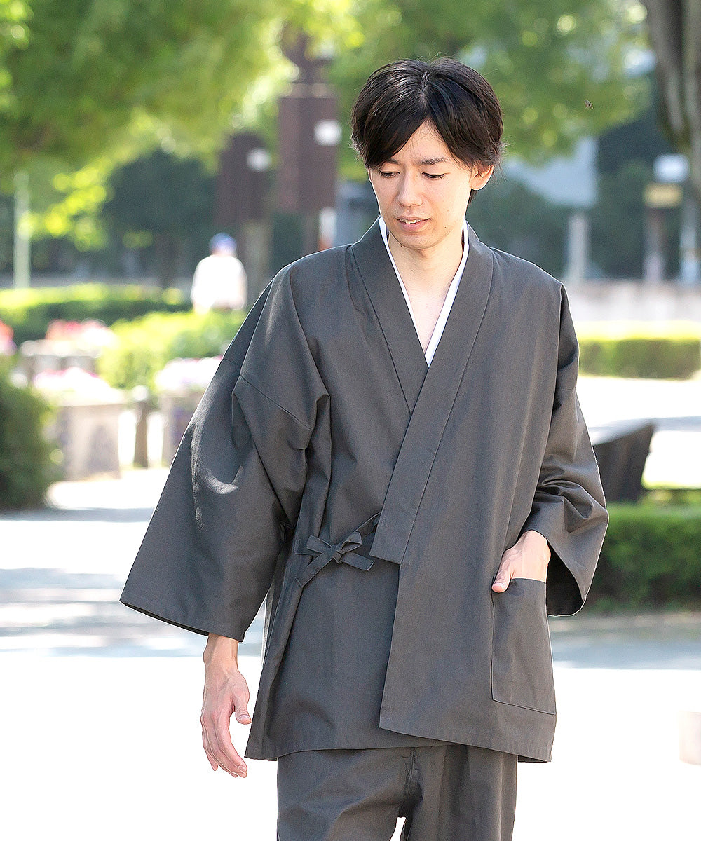 Bushu Sumi Ink-dyed Samue – Authentic Japanese Samue in Cotton, Made in ...