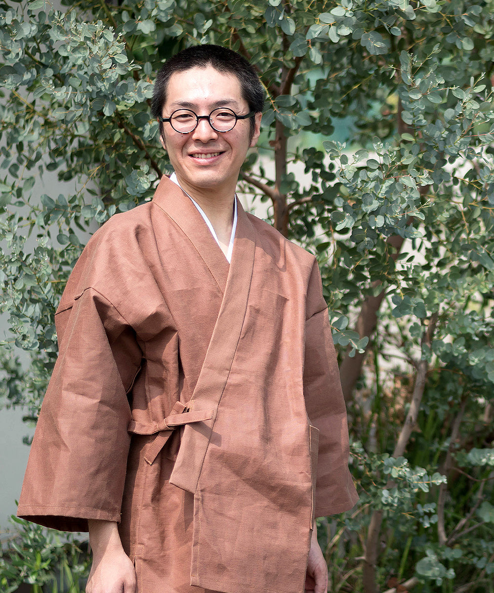Persimmon-dyed Samue "Honkakishibu" – Premium Japanese Samue in Cotton ...